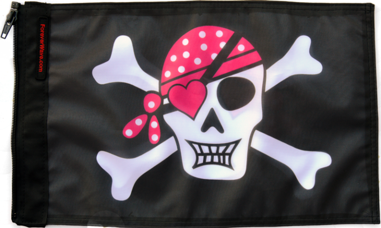 Pink Pirate Flag - Forever Wave