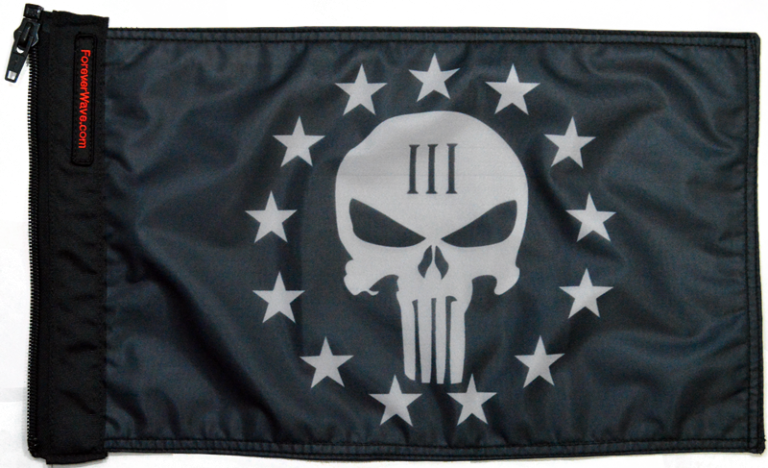 Punisher Three Percenter Flag | Forever Wave