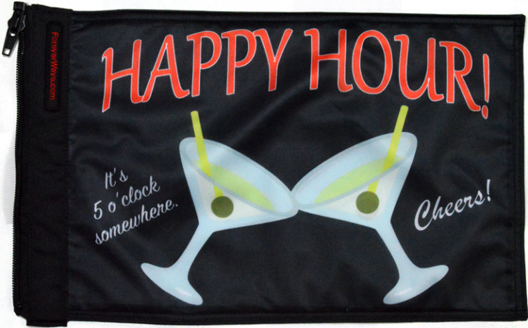 Happy Hour Martinis Flag | Forever Wave