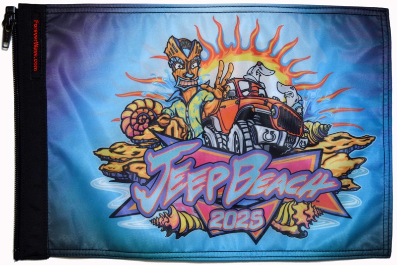 Jeep Beach 2025 Event Flag | Forever Wave